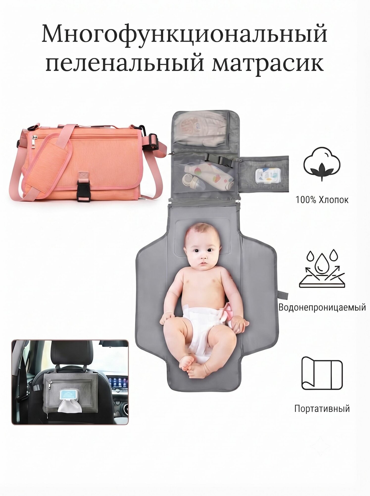 Пеленальный матрасик материал наполнителя: Полиэстер