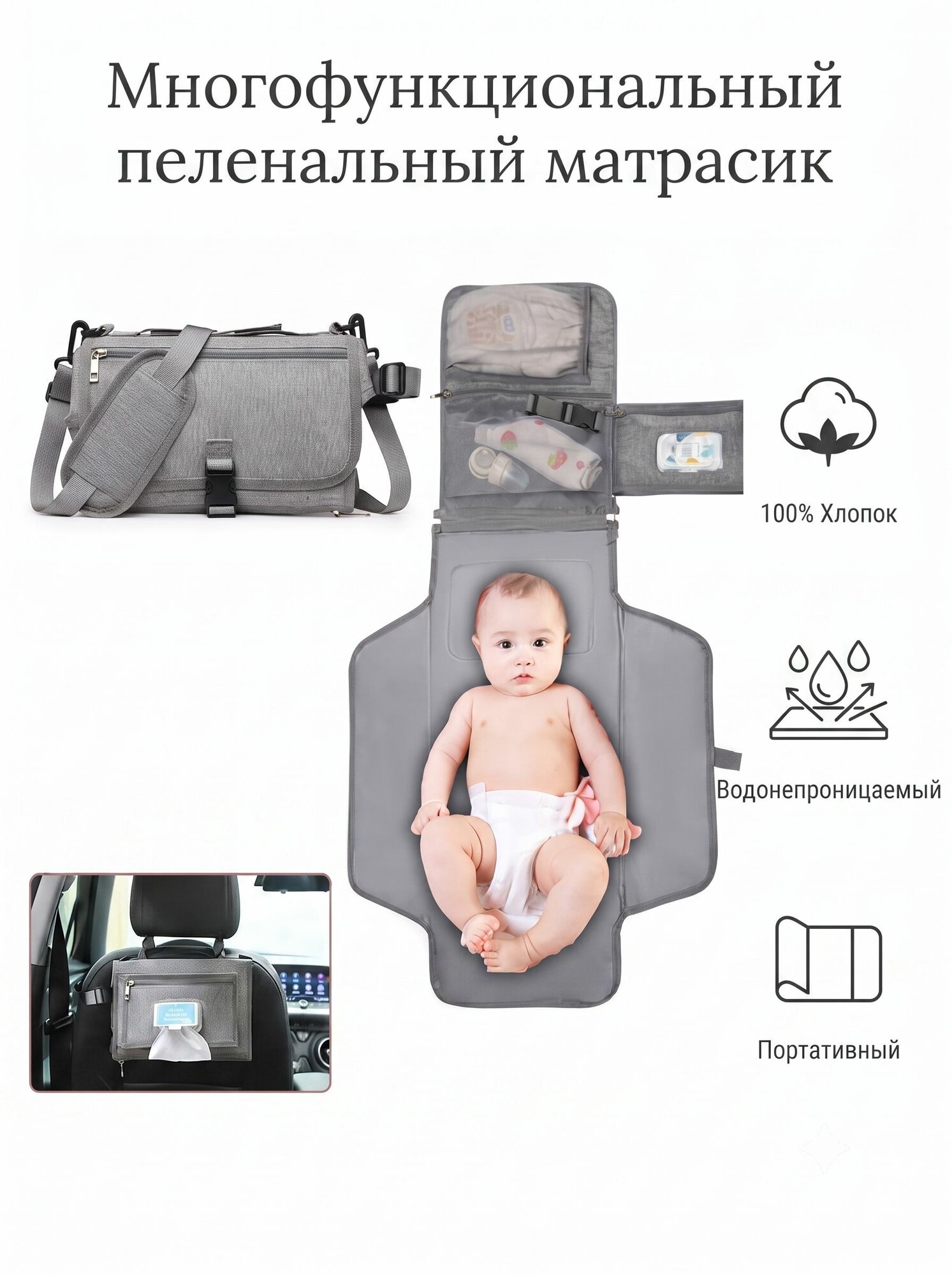 Пеленальный матрасик материал наполнителя: Полиэстер