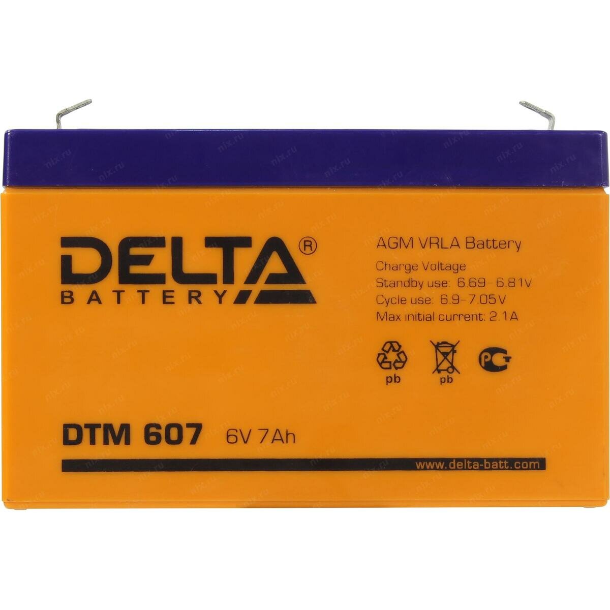 Аккумулятор Delta DTM 607 (6V, 7Ah) для UPS — фото 1