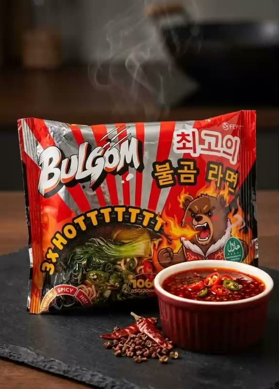 Лапша Bulgom 3X HOT 106гр — фото 1