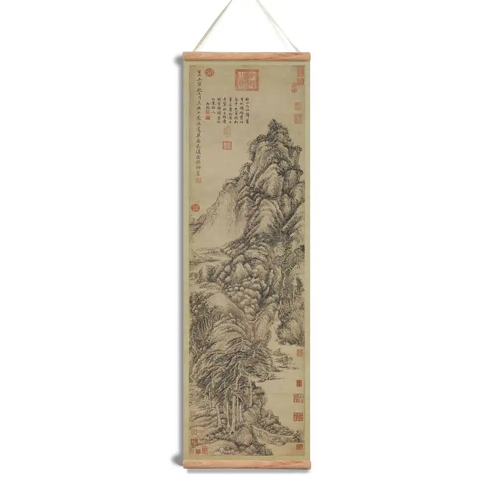 Традиционная китайская пейзажная живопись на холсте ZHUGEGE P117-6, 40x120cm