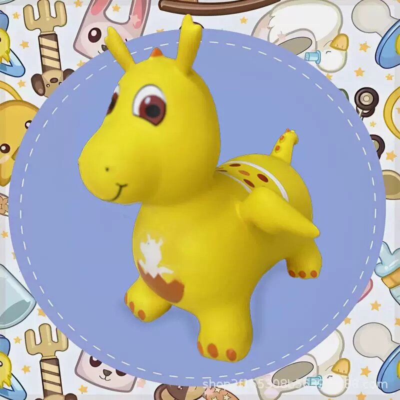 Надувая игрушка-маленький дракон для малышей 1-3 лет, желтый цвет, с музыкой, образовательная детская игрушка