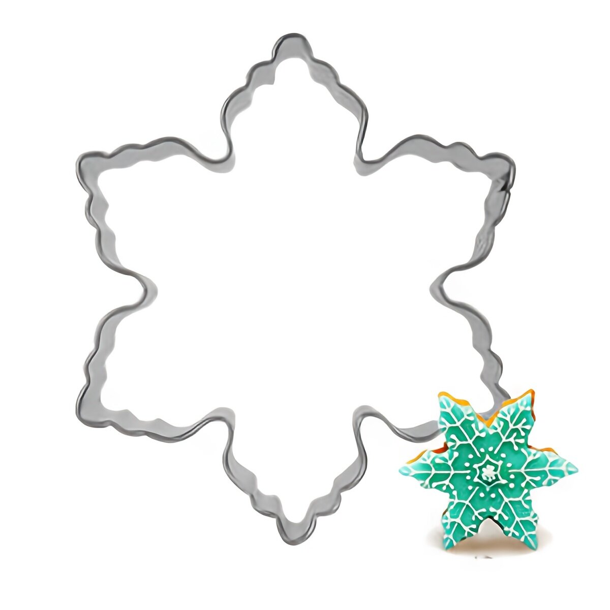 Формы для печенья в форме снежинки из нержавеющей стали, модель Snowflake