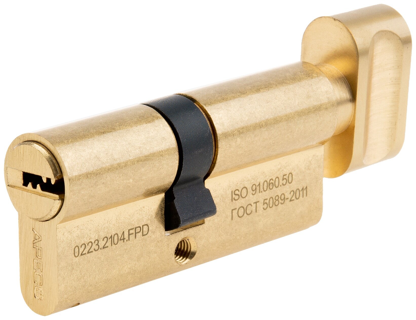 Цилиндровые механизмы Apecs Pro LM-68(31/37C)-C-G 68 мм, ключ/вертушка, цвет золотой