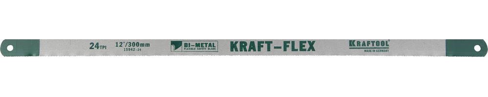 Полотно KRAFTOOL Alligator-24 по металлу, Bi-Metal, 24TPI, 300 мм, 10 шт