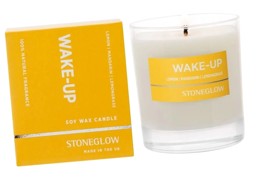 Парфюмированная свеча для помещений Stoneglow Lemon Mandarin Lemongrass 200 гр
