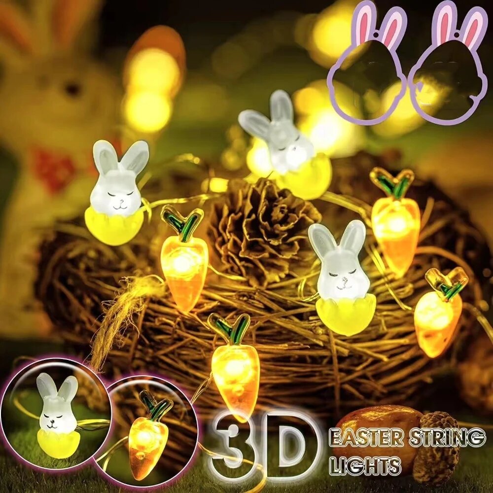Светодиодная гирлянда с кроликом 2М 20LED