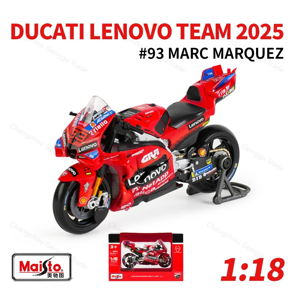 Maisto 1:18 Ducati Lenovo Team 2025 GP мотоцикл 2025 Ducati 93