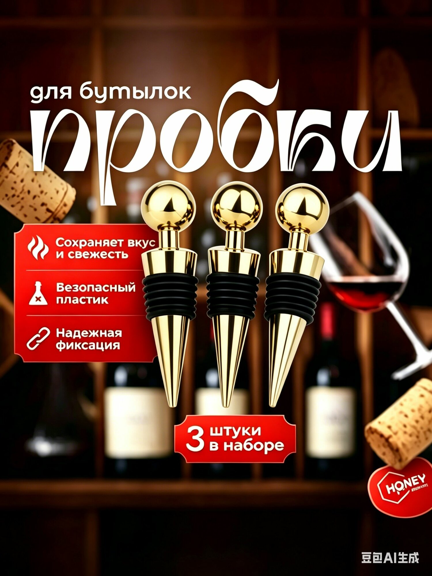 Пробка 3 шт