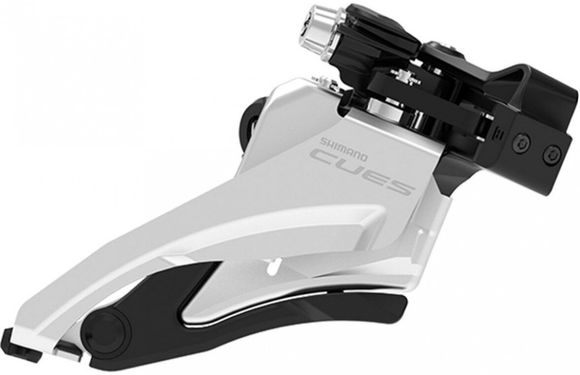 Переключатель передний Shimano Cues U4000-M, 64-69 Double Серебристо-черный