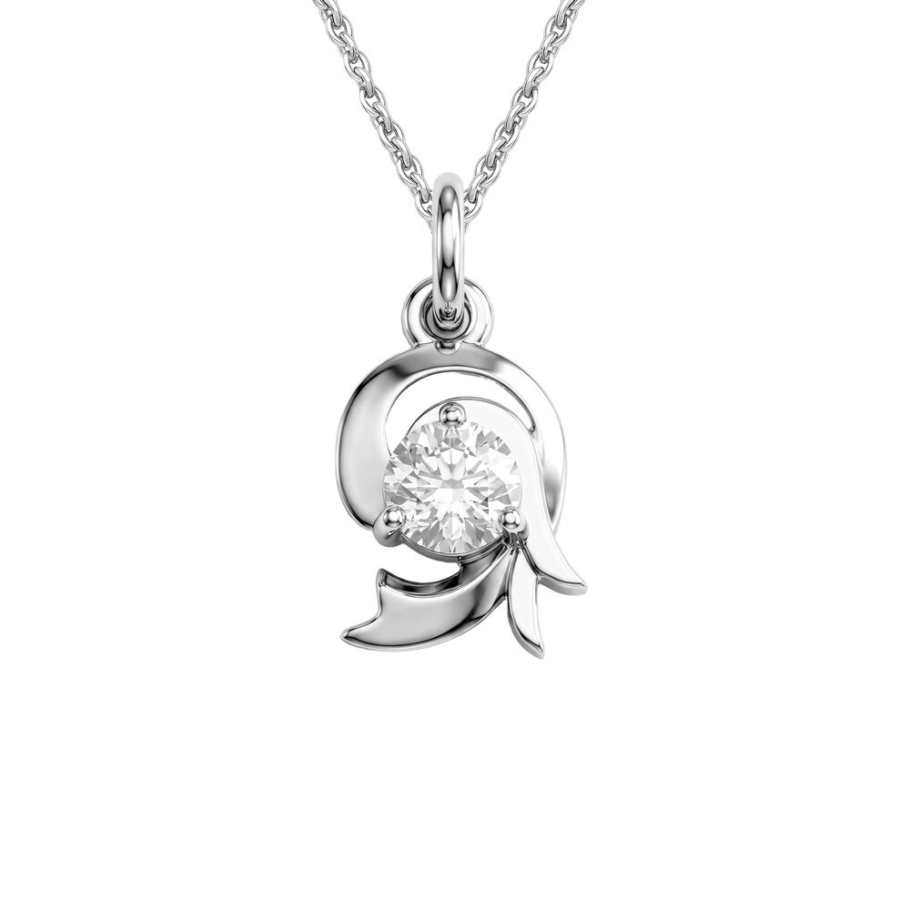 Подвеска 585GOLD, серебро, 925 проба, родирование, фианит