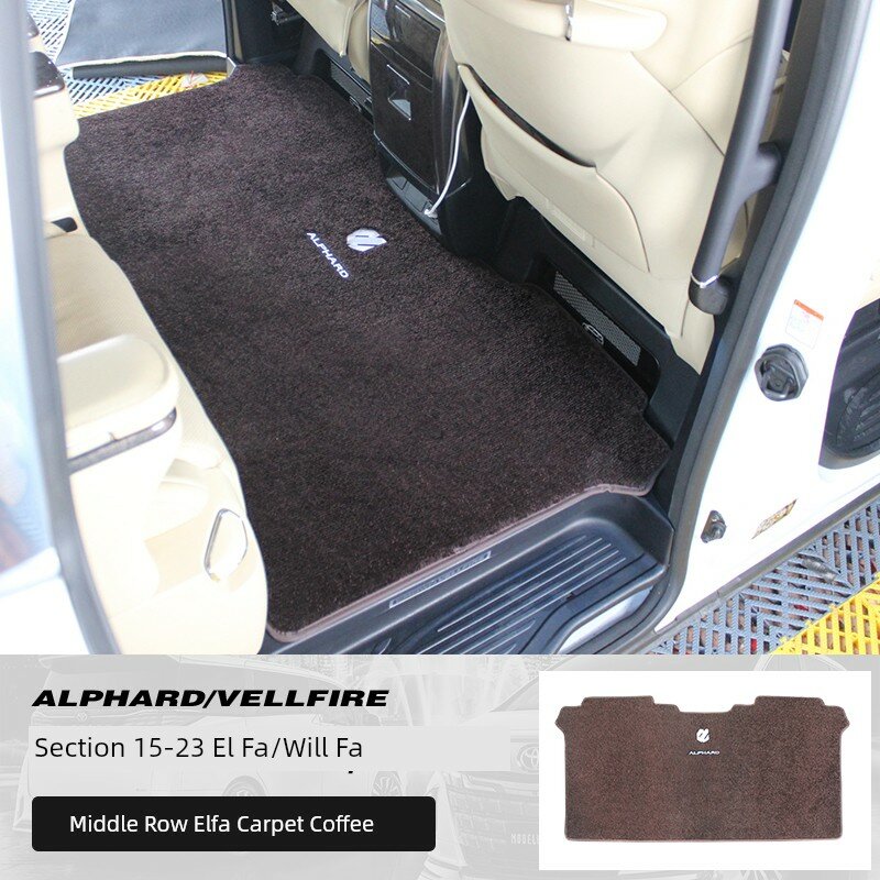 Коврик для средней части салона Alphard 30 Series коричневого цвета, премиальный материал, имитирующий овчину, подходит