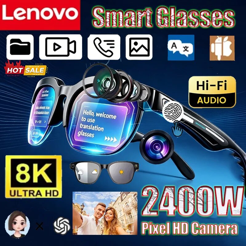 Lenovo XG89 Умные очки 8K AI Черный Transparent
