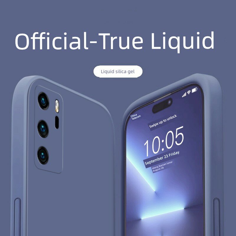 Чехол для Huawei P40 Pro в цвете лаванд-грей одиночный - узкий силиконовый чехол без защитной пленки