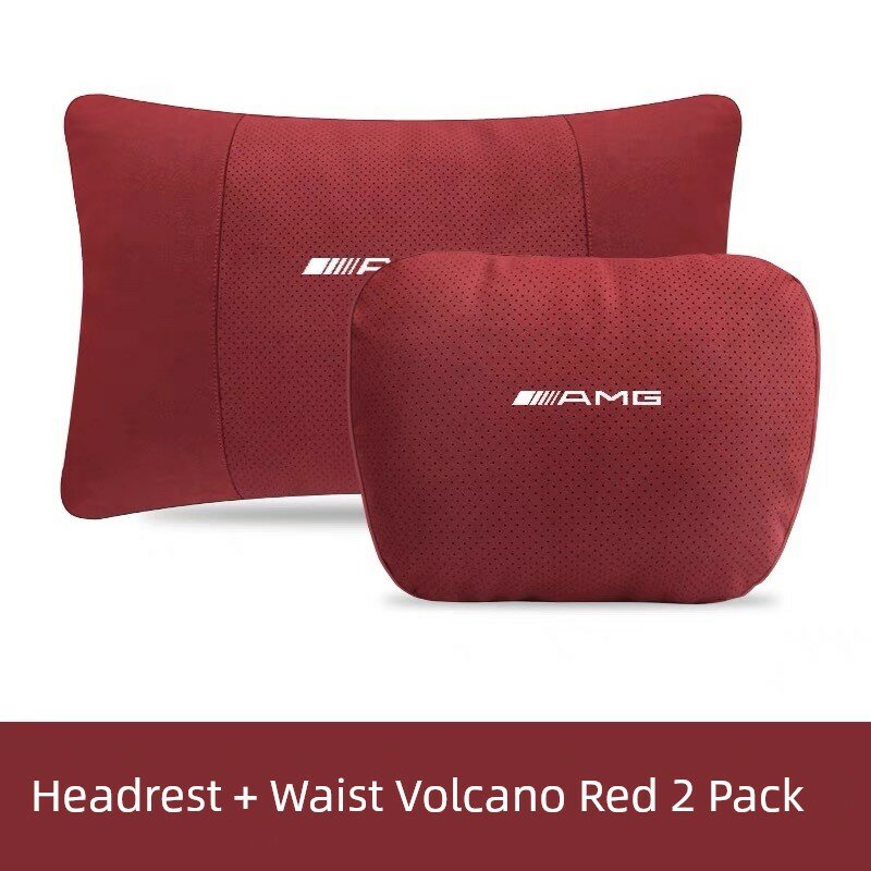 AMG Performance Набор Headrest и Lumbar Support для Mercedes GLA200 CLA220 A260 A45 AMG, Огненно-красный