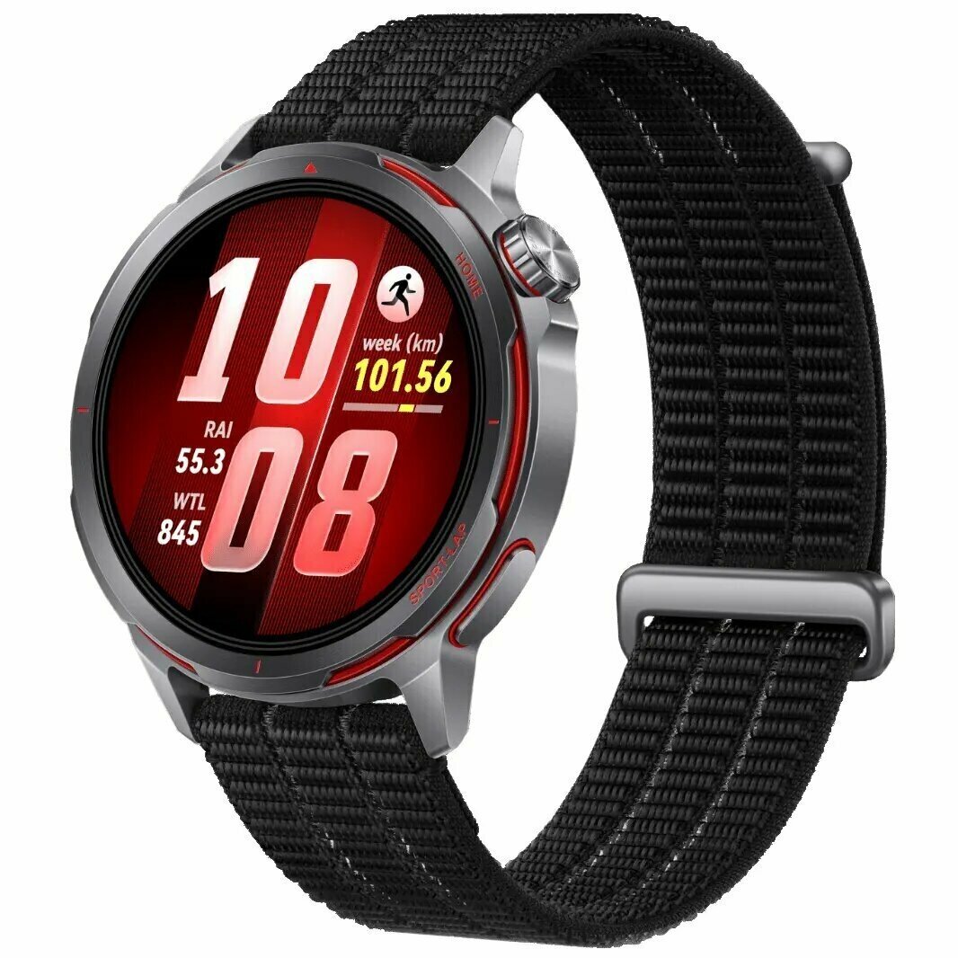 Смарт-часы Huawei Watch GT Runner 2, спортивные, титановый корпус, черный (55020HJS)
