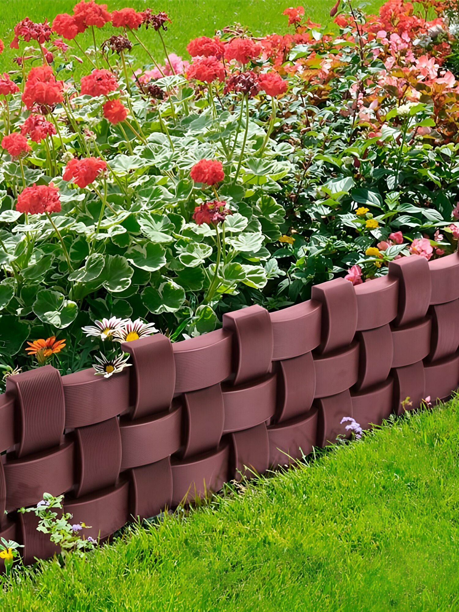 Забор декоративный пластмасса, Мастер сад, Плетенка, 19.5х240 см, коричневый