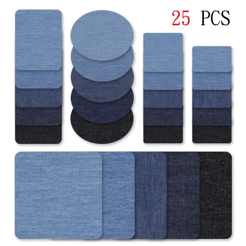 Нашивки джинсовые 25pcs, темно-синий