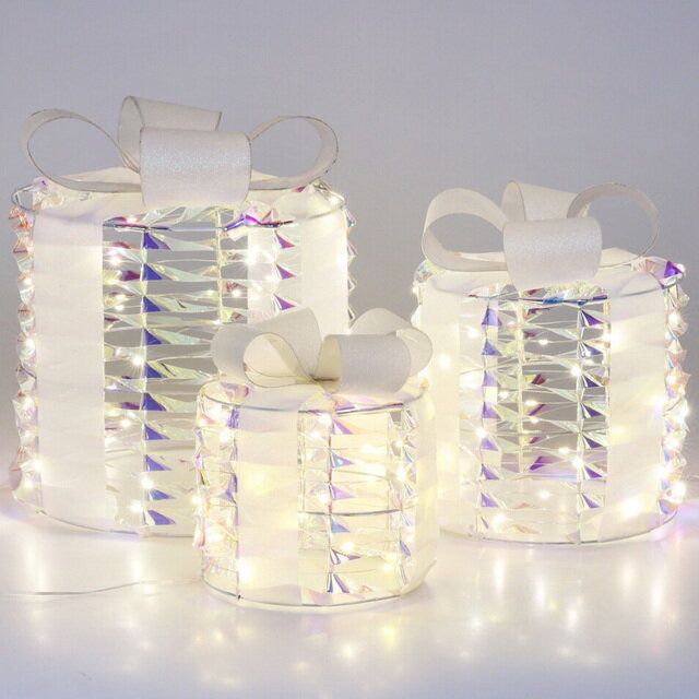 Светодиодные подарки Роллстоун 15-25 см, 3 шт, 135 теплых белых LED ламп, на батарейках, таймер, IP20, Koopman (Купман), AMZ112490