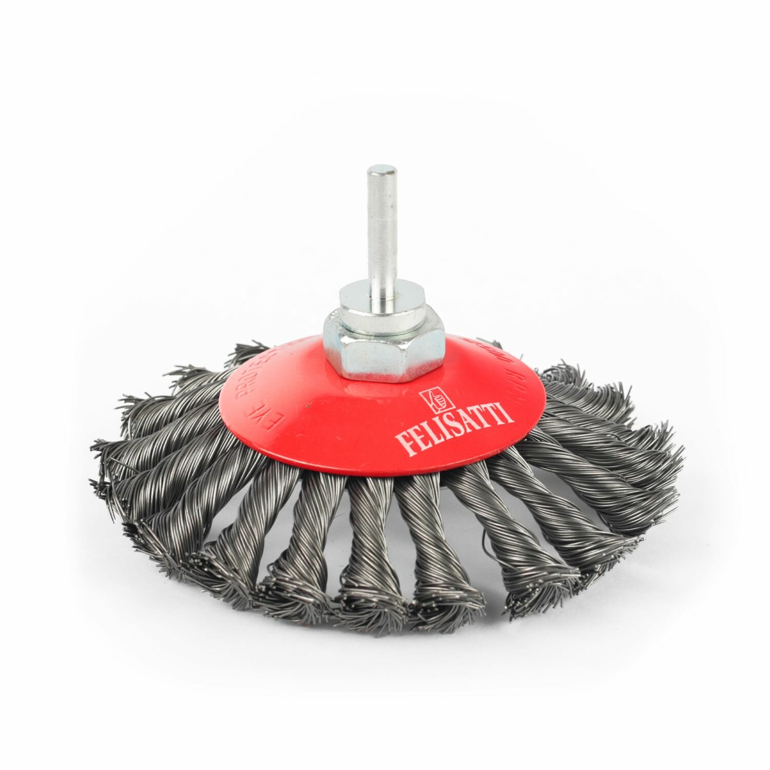 Корщетка конусная для УШМ витая, 0,5/125 сталь