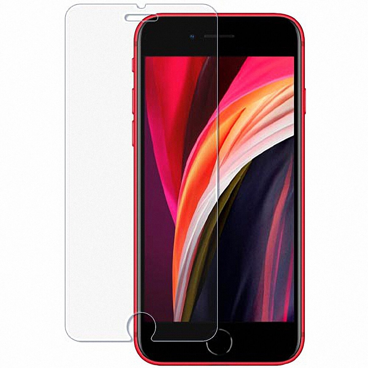 Защитное стекло для Apple iPhone SE (2020) прозрачное на плоскую часть экрана