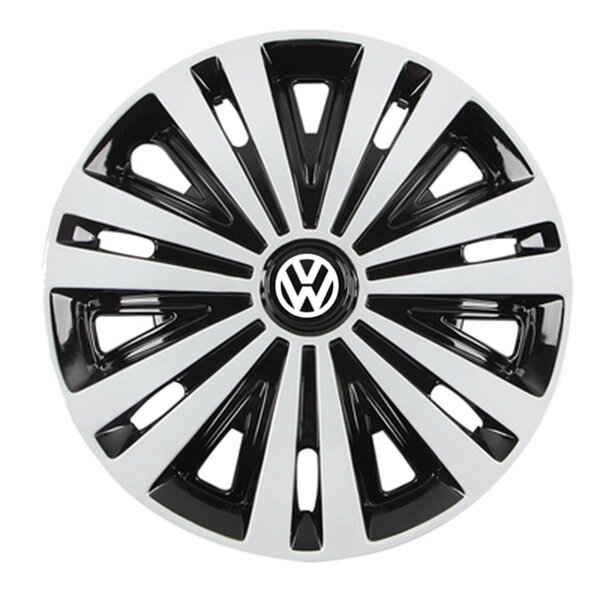 Колпаки на колеса Volkswagen R14 комплект 4 шт. - Черный/Серебристый