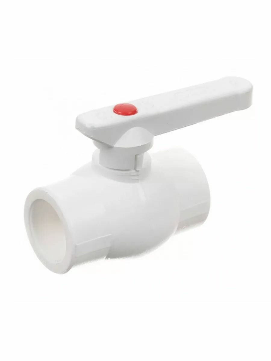 Кран шаровой 20 мм полипропиленовый PPR белый (10144020) 00000015343 Valfex