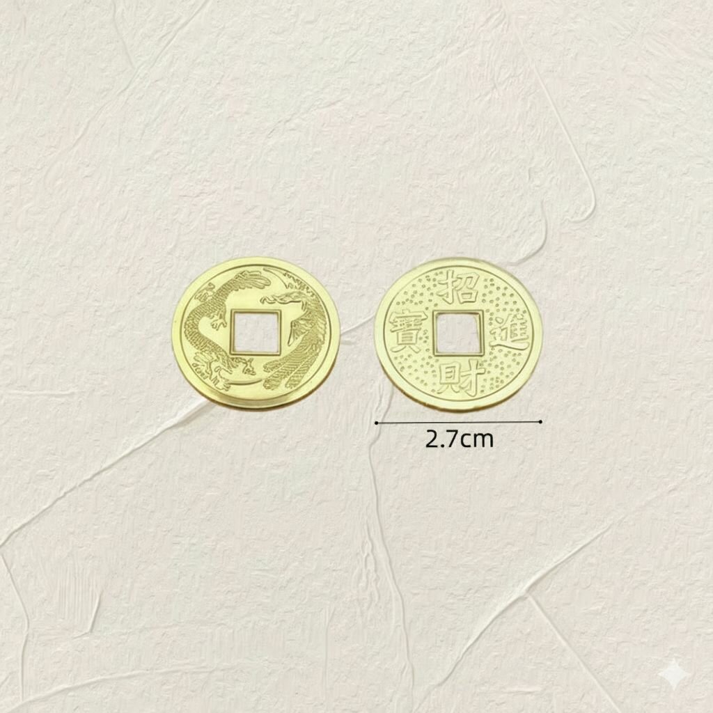 Золотые монеты 2,7 см 5 шт.