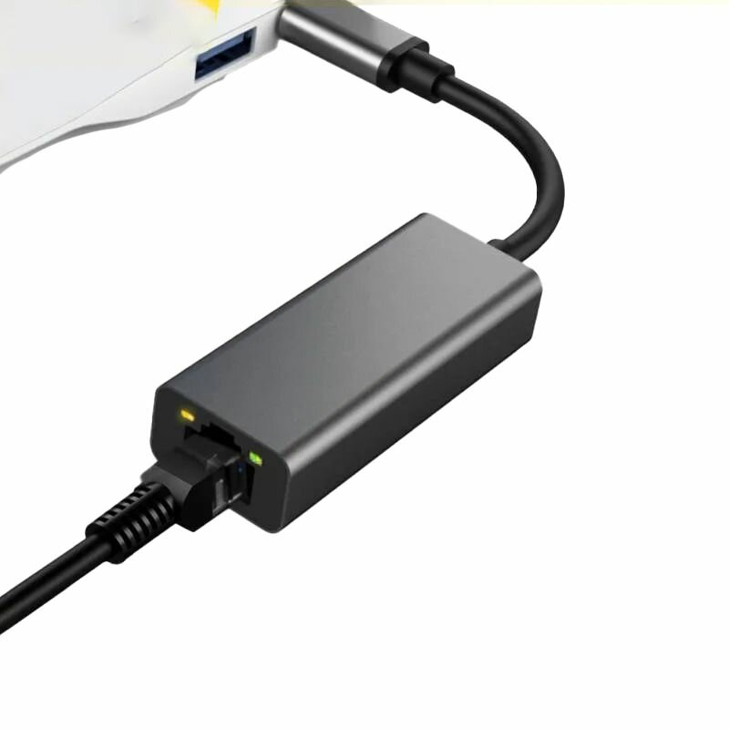 Сетевой адаптер USB Type-C - RJ45 Ethernet, сетевой кабель для интернета для MacBook PC Windows XP 7 8 10 LUX