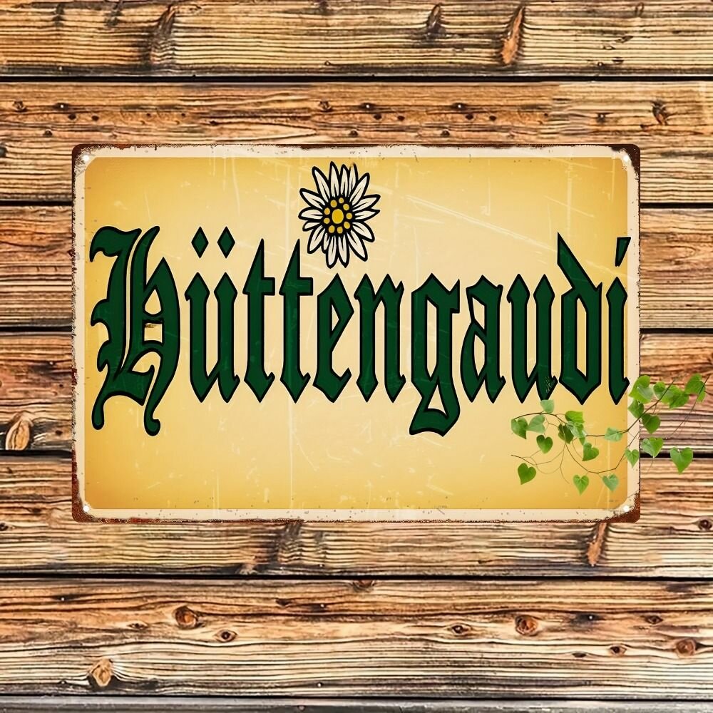 Винтажная металлическая табличка с надписью H ttengaudi и эдельвейсом декор для гостиной
