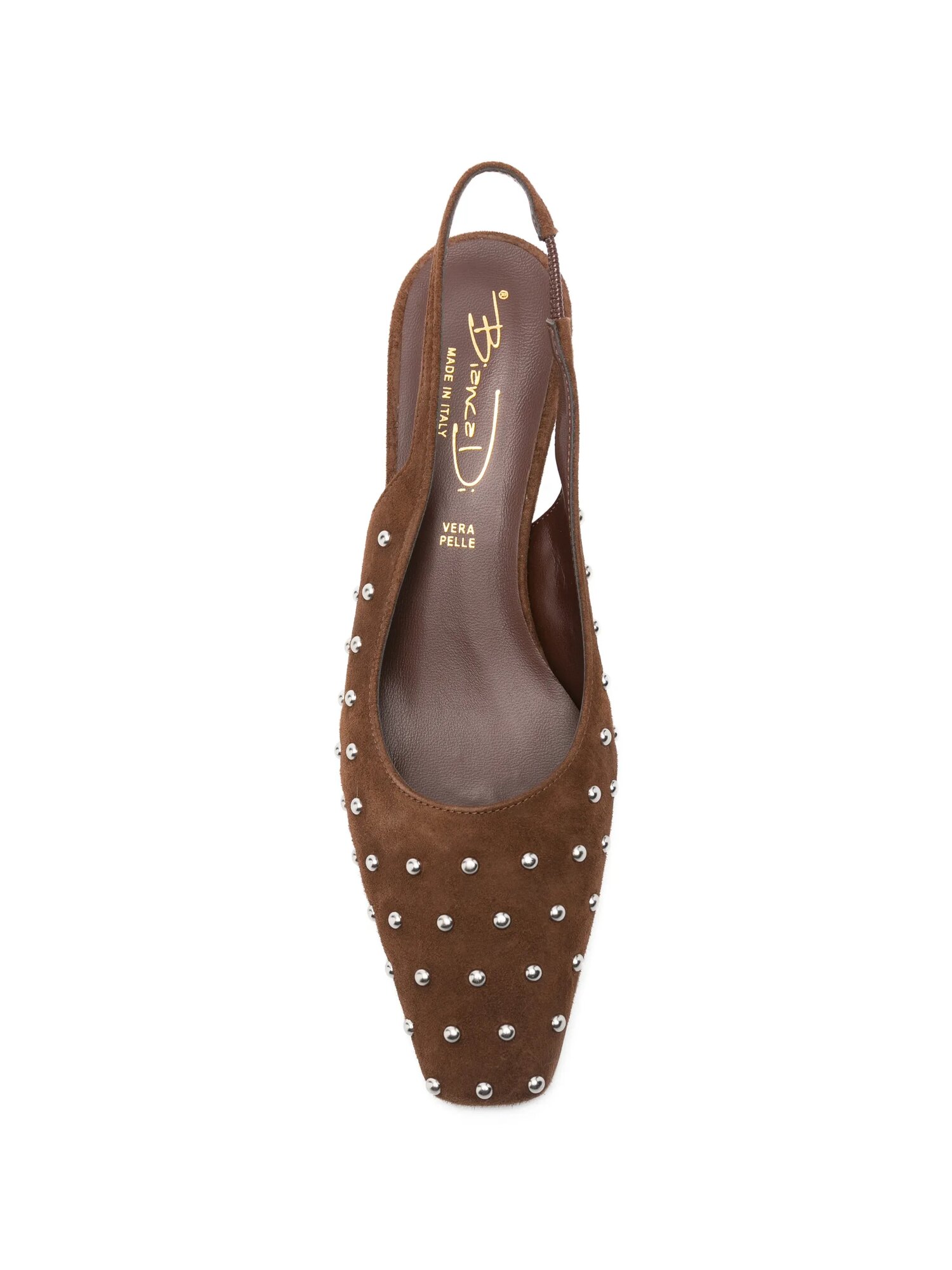 Туфли BIANCA DI Studded-embellishment slingback pumps, размер 40, brown — фото 1