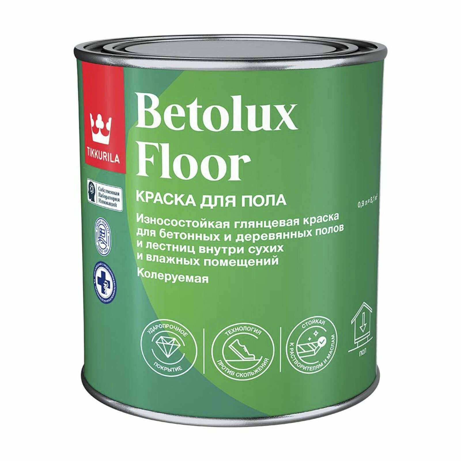 Краска Tikkurila Betolux Floor, для пола, база С, объем 0.9 л 700014005