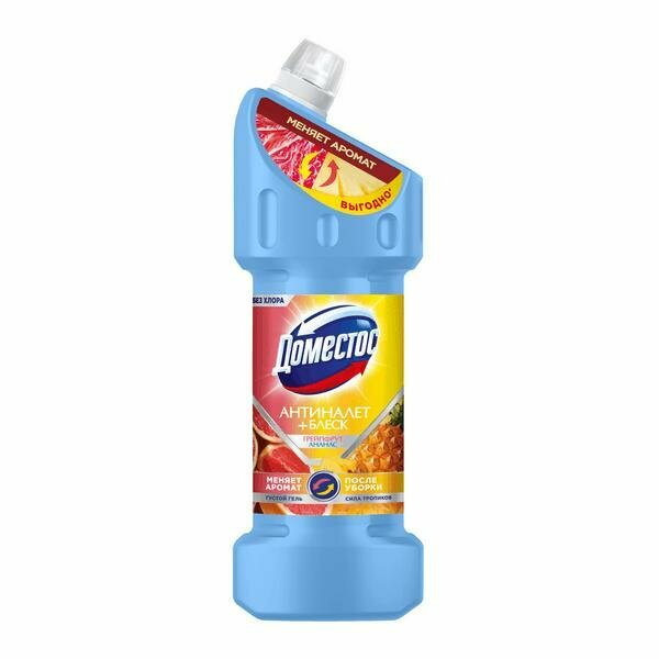 Чистящее средство для унитаза Domestos 1500 мл антиналет + блеск. сила тропиков (90023167)