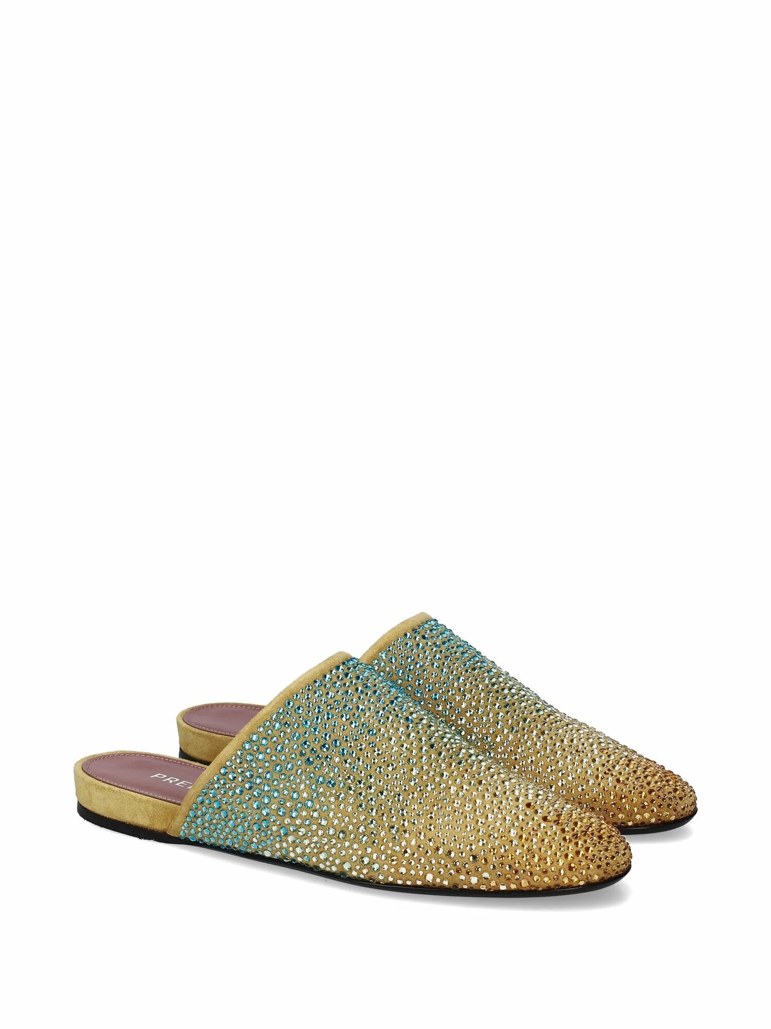 Мюли PREMIATA Rhinestone embellished mules, размер 36 EU, gold — фото 1
