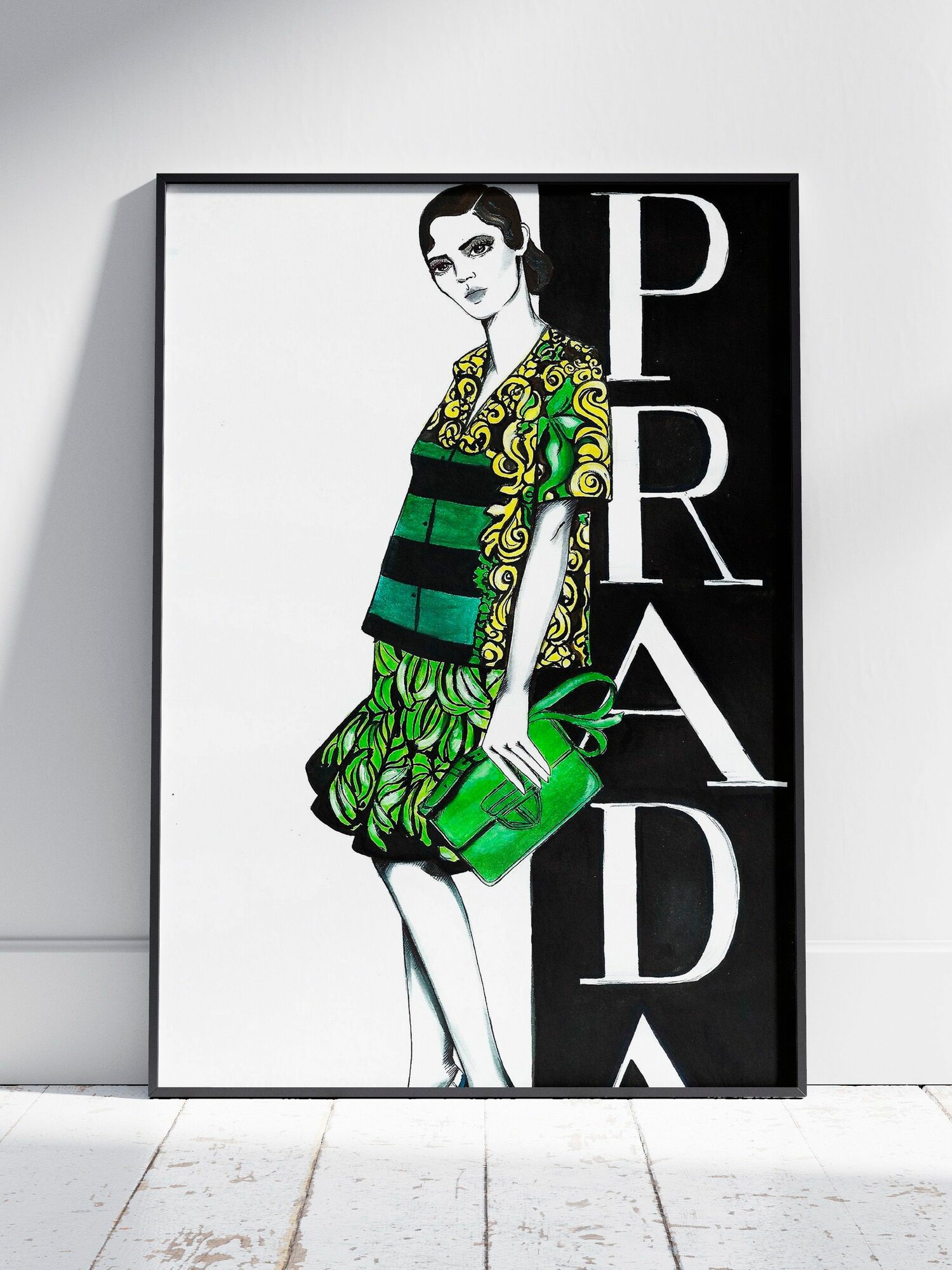Плакат на стену для интерьера Прада (Prada 21) - Постер по модели, бренду и моде формата A4 (21x30 см)