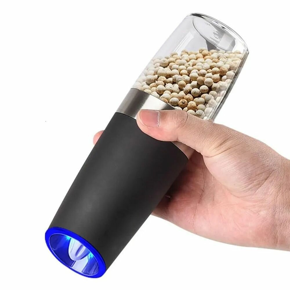 Современные G-сенсоры Mill Electric Salts и Peppers Grinder для использования на кухне, Черный