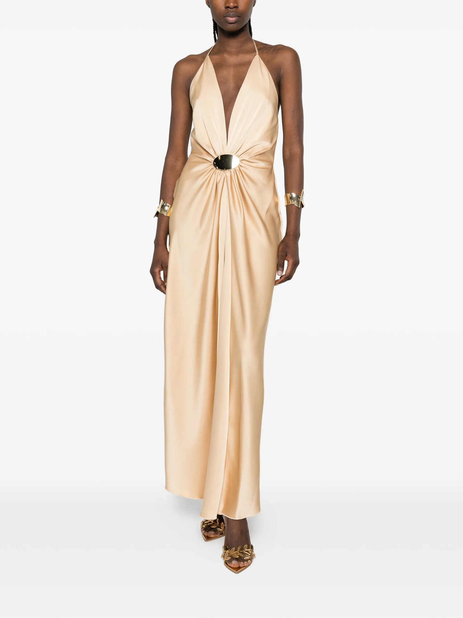 Платье Simona Corsellini Halter-neck maxi dress, размер 44, разноцветный — фото 1