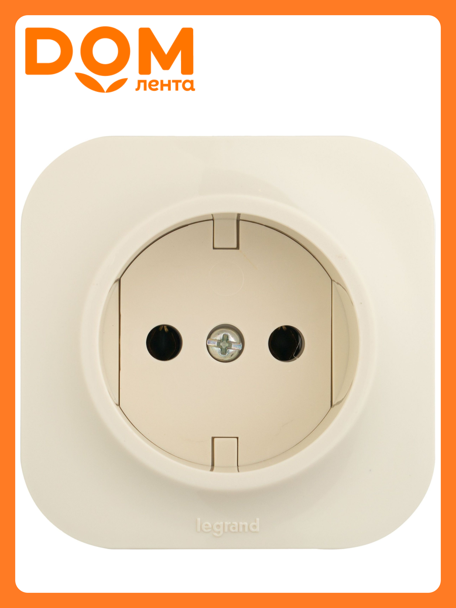 Розетка Legrand Quteo 782240, накладная, IP20, термопласт, желтая