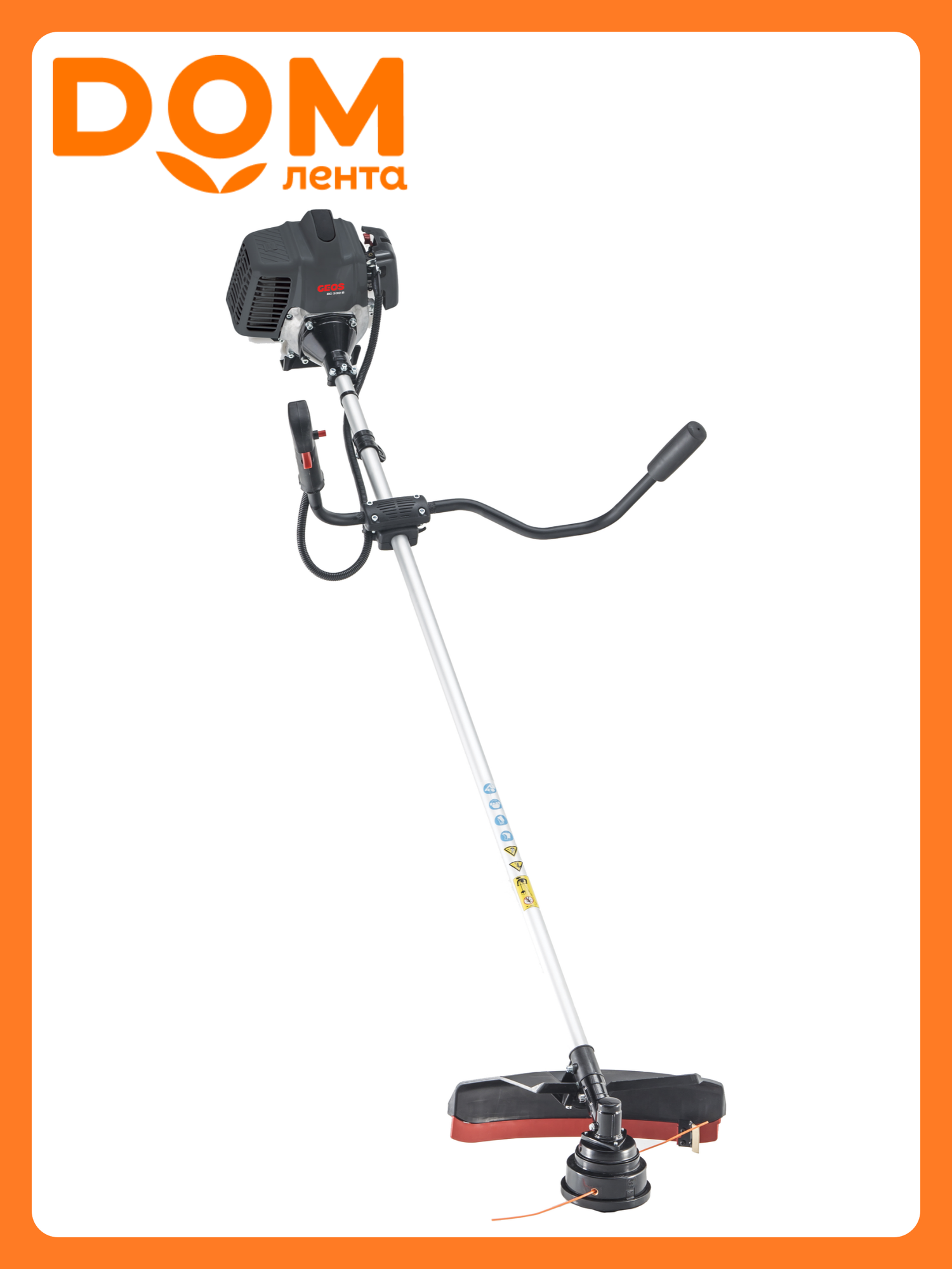 Триммер бензиновый GEOS Easy BC330, 1.22л. с, ширина скашивания 41,5см, с плечевым ремнём