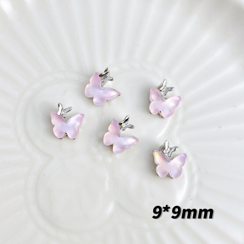 Мини-бабочка butterfly nail art, сплав золота и серебра, для украшения ногтей,