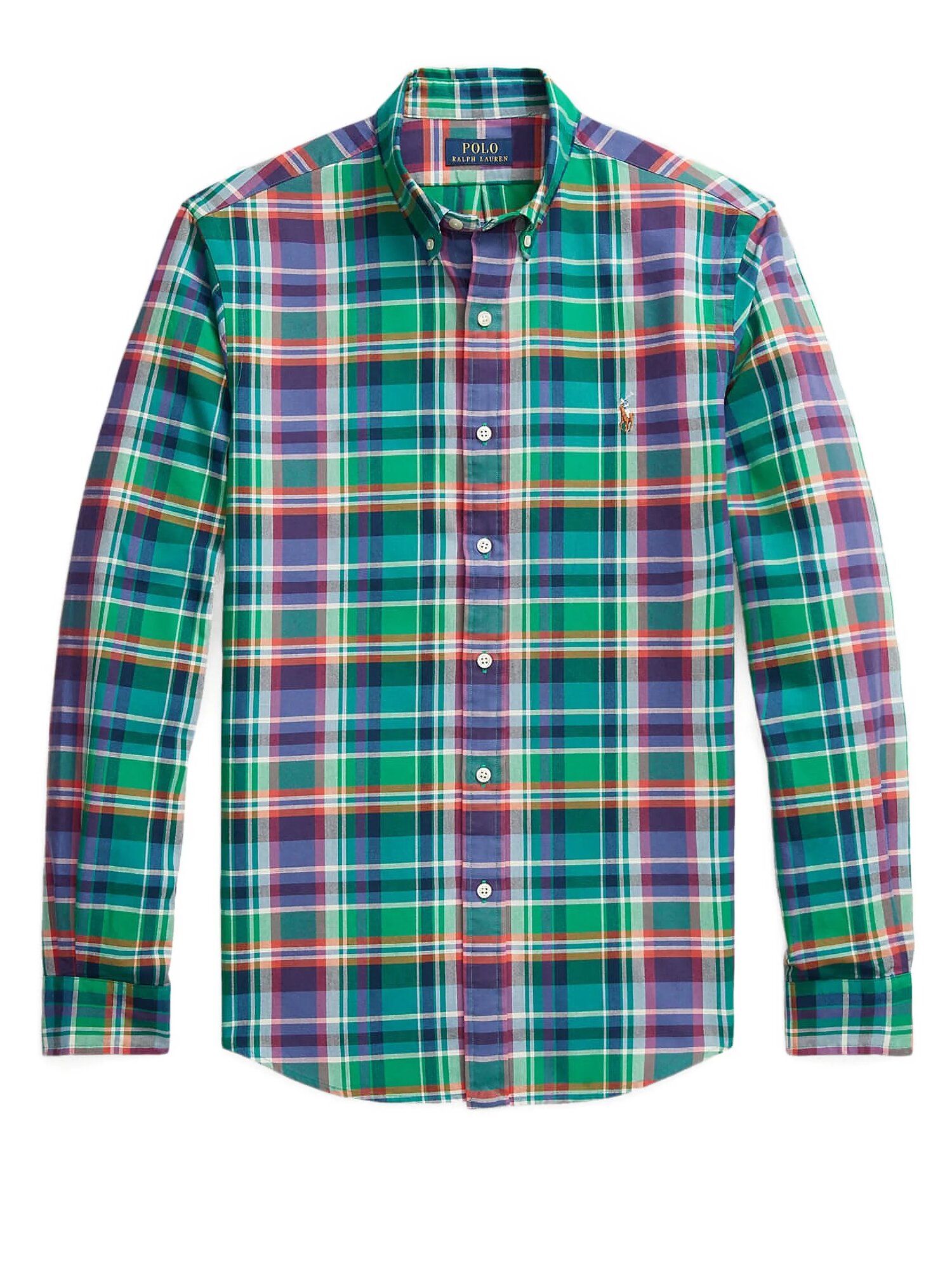 Рубашка Polo Ralph Lauren Check-plaid shirt, размер M, зеленый, — фото 1