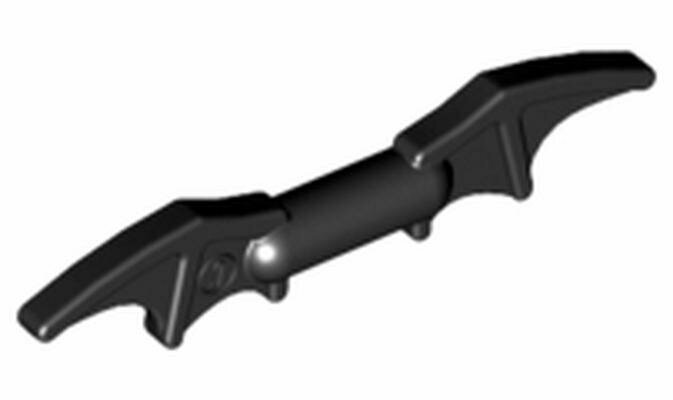 Деталь Lego 98721 Minifigure, Weapon Batman Batarang (2 Bat Wings with Bar in Middle)