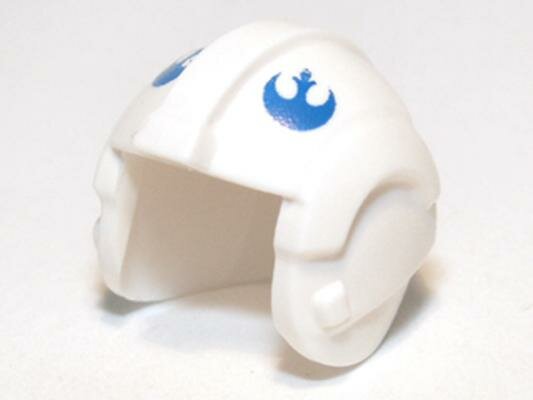 Деталь Lego x164px3 Minifigure, Headgear Helmet SW Rebel Pilot with Blue Rebel Alliance Symbol Pattern