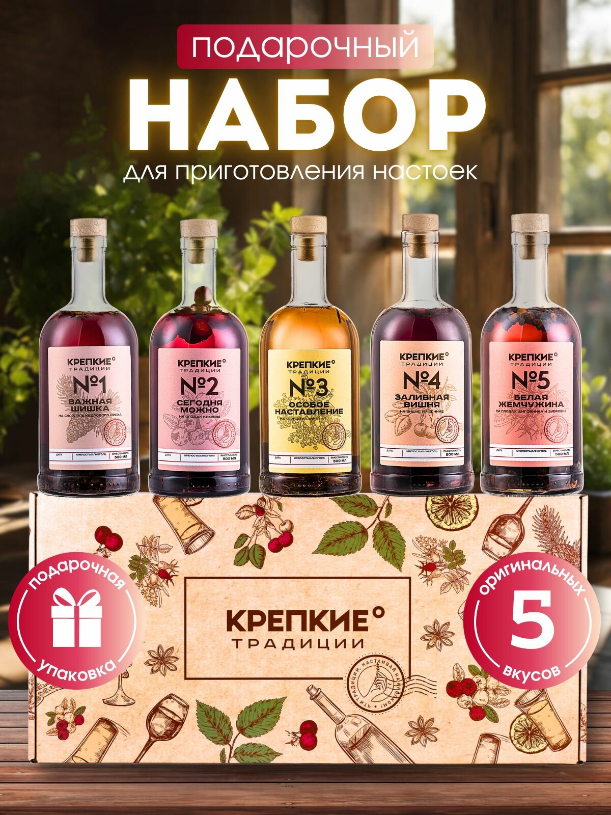 Подарок мужчине на день рождения/ Подарочный набор для приготовления настоек