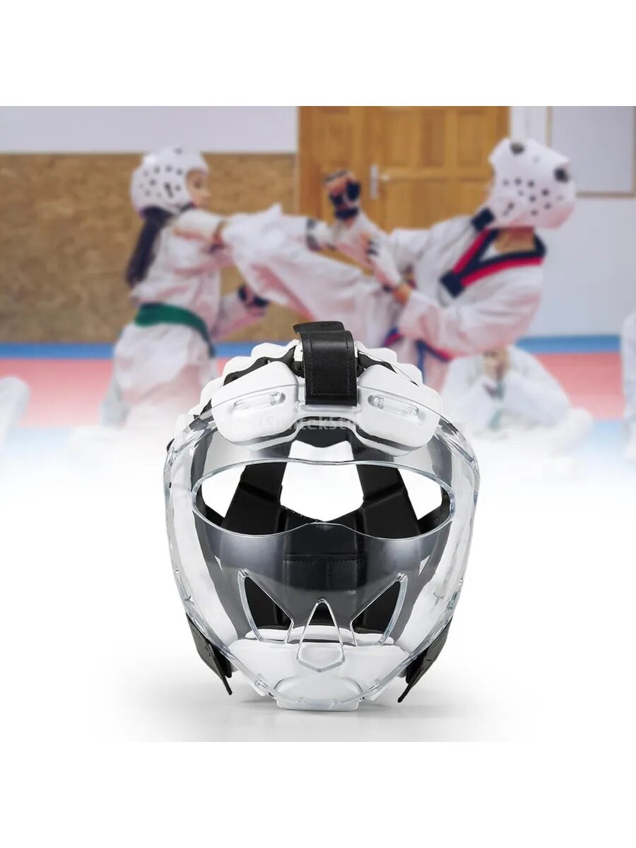 Шлем для единоборств с защитой лица, для карате, бокса, ММА,