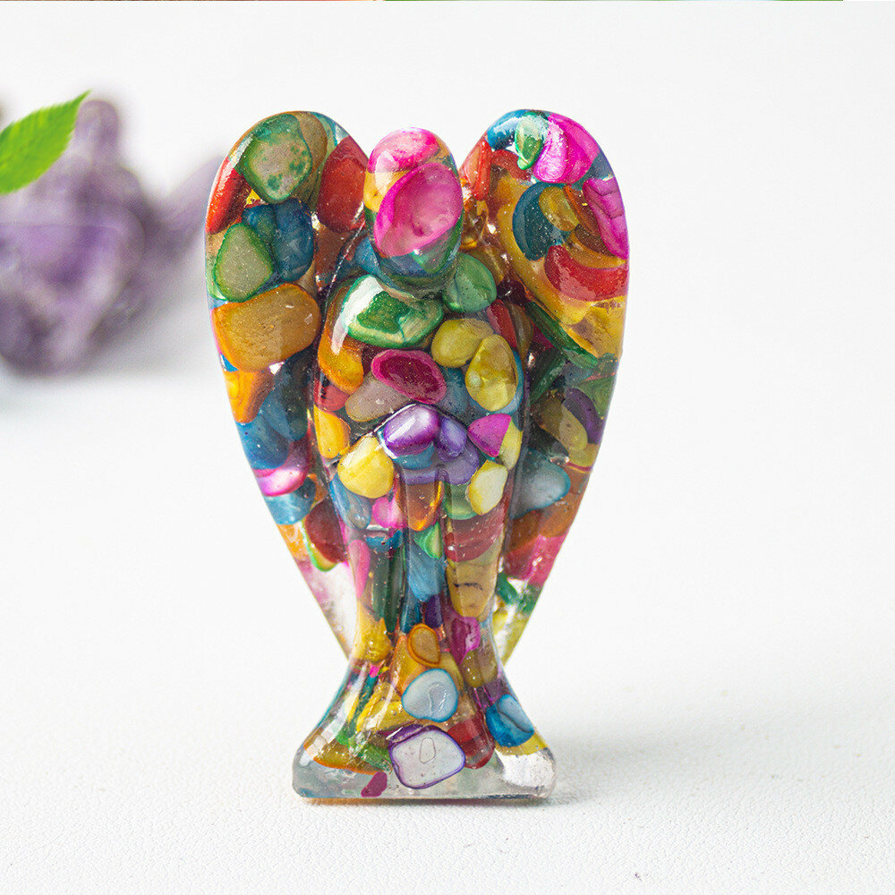 Скульптура ангела из современного смолы с ручной работой водяного кристалла духовный подарок стиль j