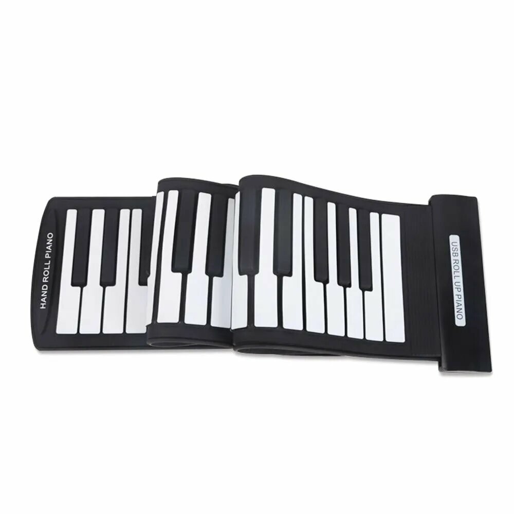 Портативный 61 клавиш гибкий Roll-Up фортепиано USB MIDI электронные клавиатуры