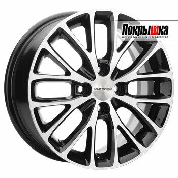 Диски литые Khomen KHW1506 6.0х15/4х100 D56.6 ET39.0, Black-FP