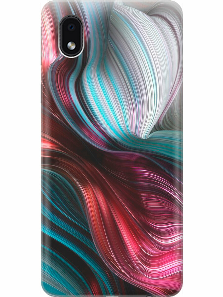 Накладка Transparent для Samsung Galaxy A01 Core / M01 Core с принтом "Разноцветные изгибы"