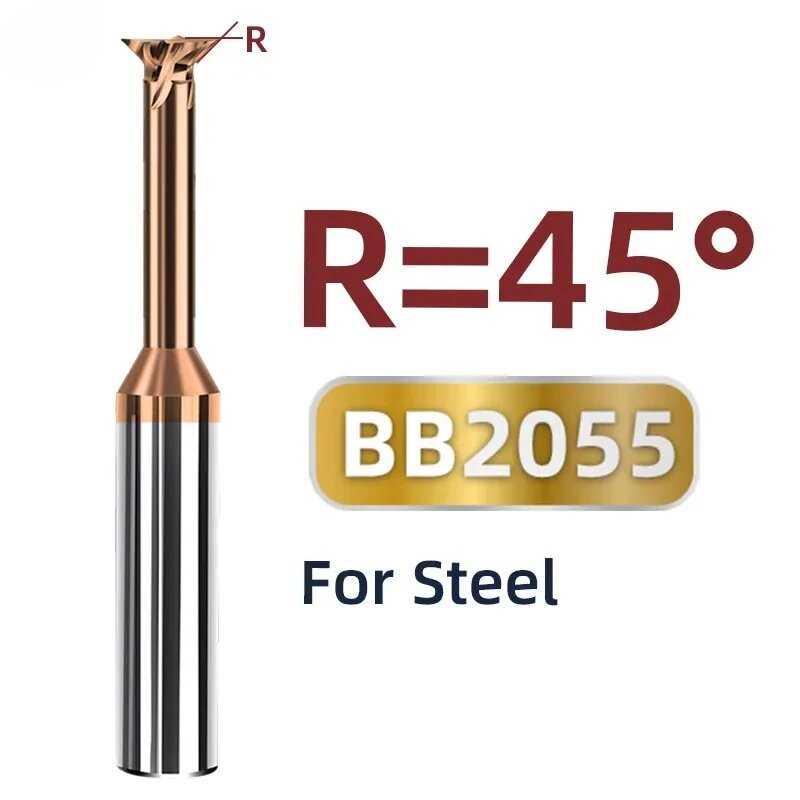 Фреза SIQICNC ласточкин хвост 4 флейты 1-20 мм 45Degree-BB2055, 4xD4x75L